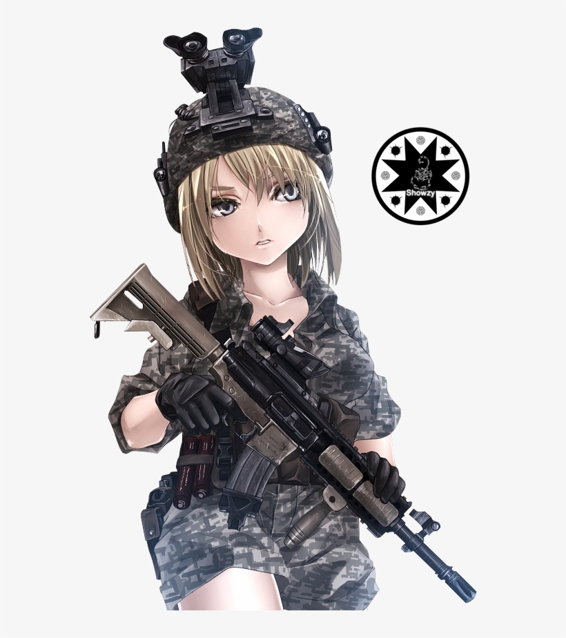Army Girl Gif - 562x844 PNG Download - PNGkit