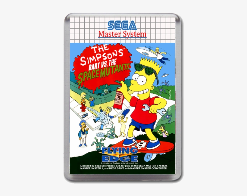 Simpsons Bvssm Sega Master System Game Inspired Fridge - 800x800 PNG ...