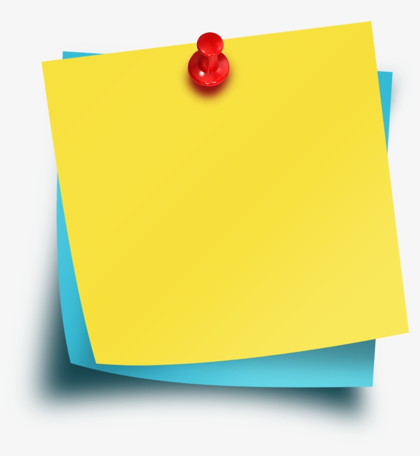 Download Transparent Sticky Notes With Thumbtack Psd Template - PNGkit