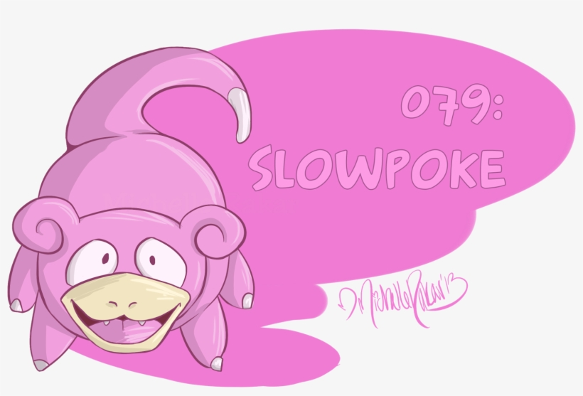 "079 - Slowpoke" - 1600x1022 PNG Download - PNGkit