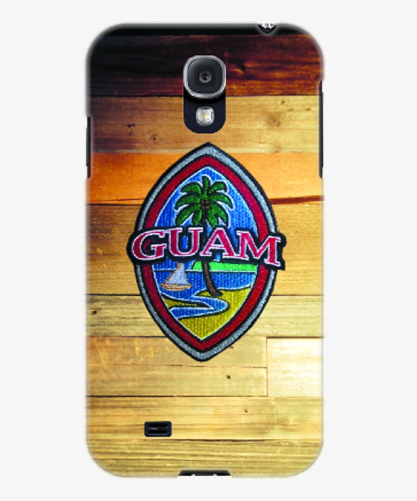 Embroidered Guam Seal On Rustic Wood Motif For Samsung - 715x1001 PNG ...
