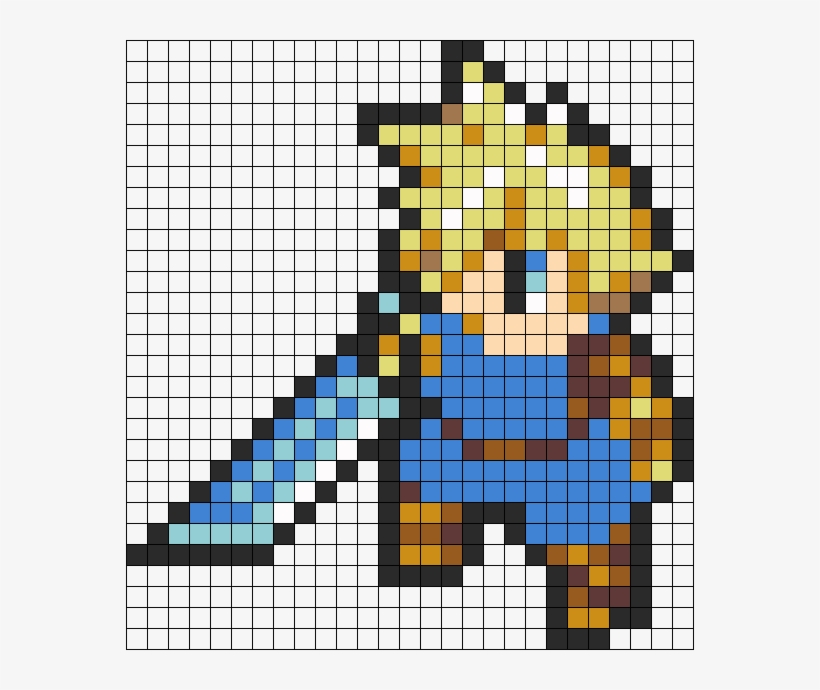 Ffvii Cloud Perler Bead Pattern / Bead Sprite - 568x610 PNG Download ...