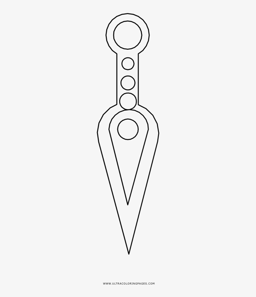 Kunai Coloring Page - Line Art - 1000x1000 PNG Download - PNGkit