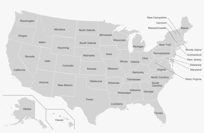 Download Transparent U S State Wikipedia Extraordinary Usa Map No Names ...