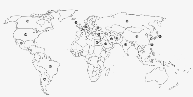 Blankmap-world20 - 1280x593 PNG Download - PNGkit