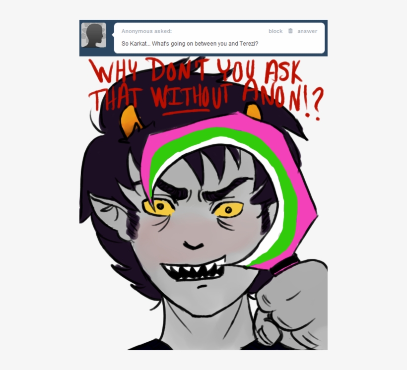 Anonymous Asked So Karkat - 500x666 PNG Download - PNGkit