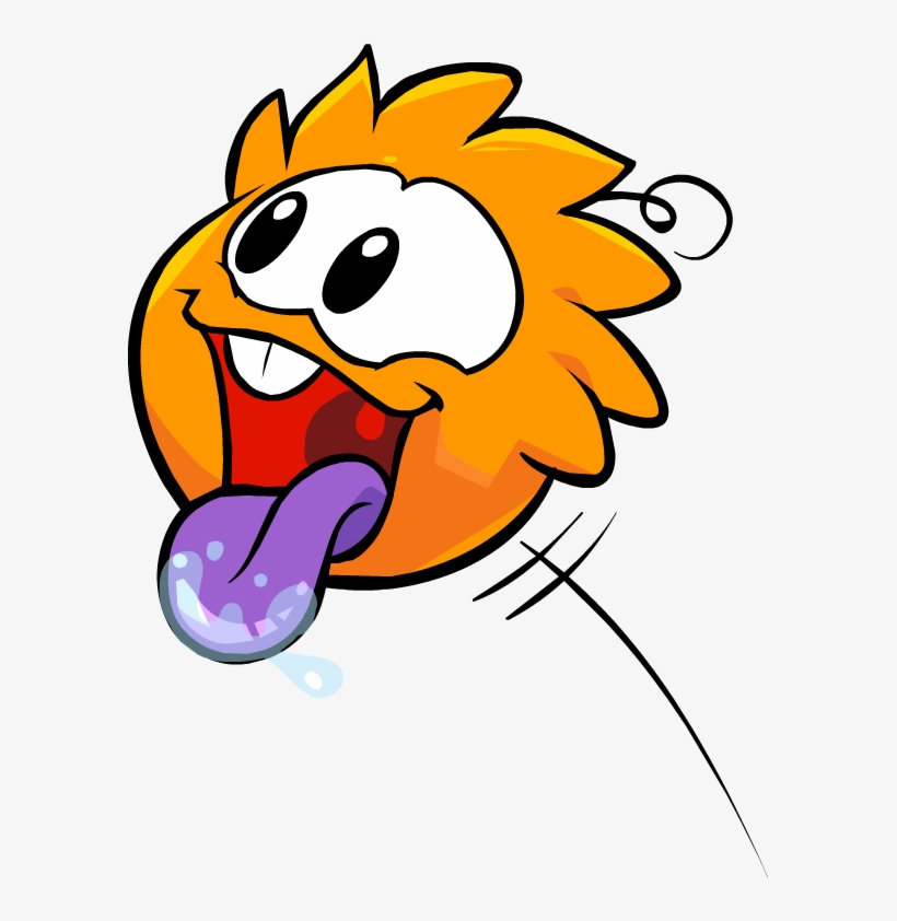 Orange Puffle - 585x762 PNG Download - PNGkit