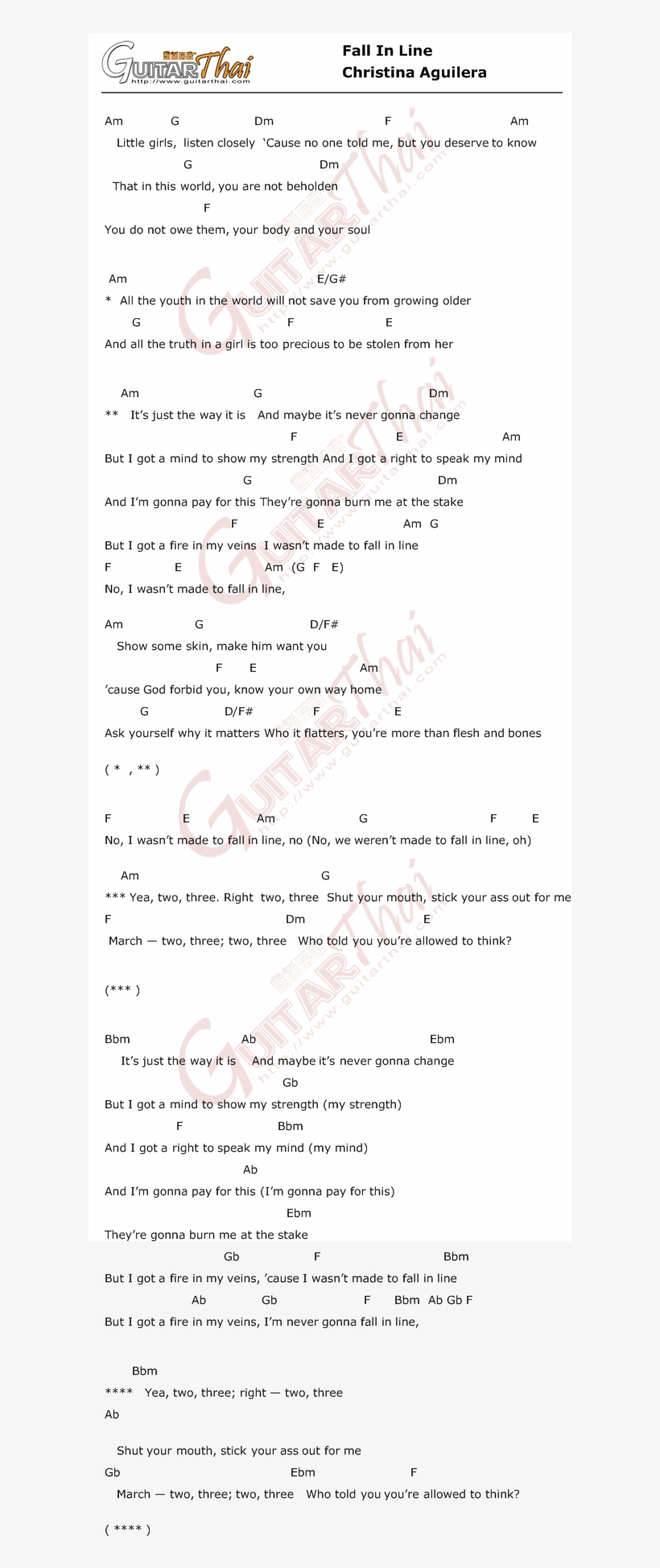 คอร์ด Fall In Line Christina Aguilera - 650x1924 PNG Download - PNGkit