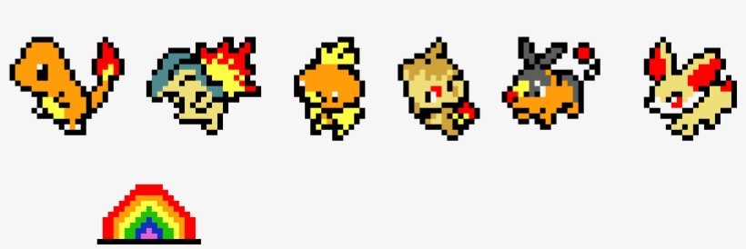 Pixelmon Fire Starters - 1480x440 PNG Download - PNGkit