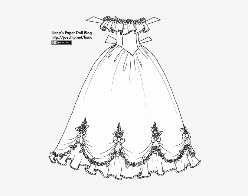 This Dress Will Fit Yesterday's Paper Doll - Ball Gown Dress Drawings ...