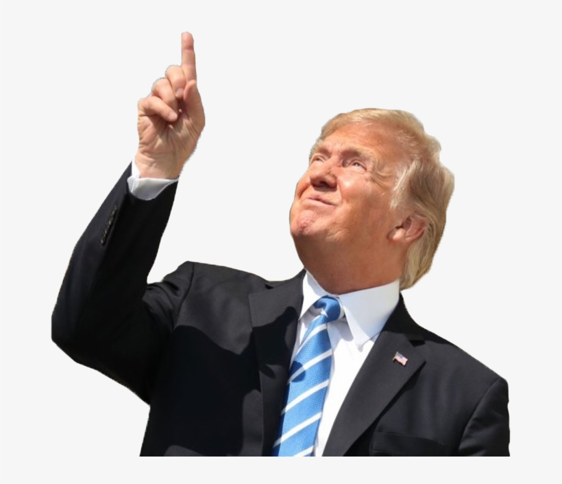Trump Pointing While Staring At Eclipse - Eyes Damaged From Eclipse ...