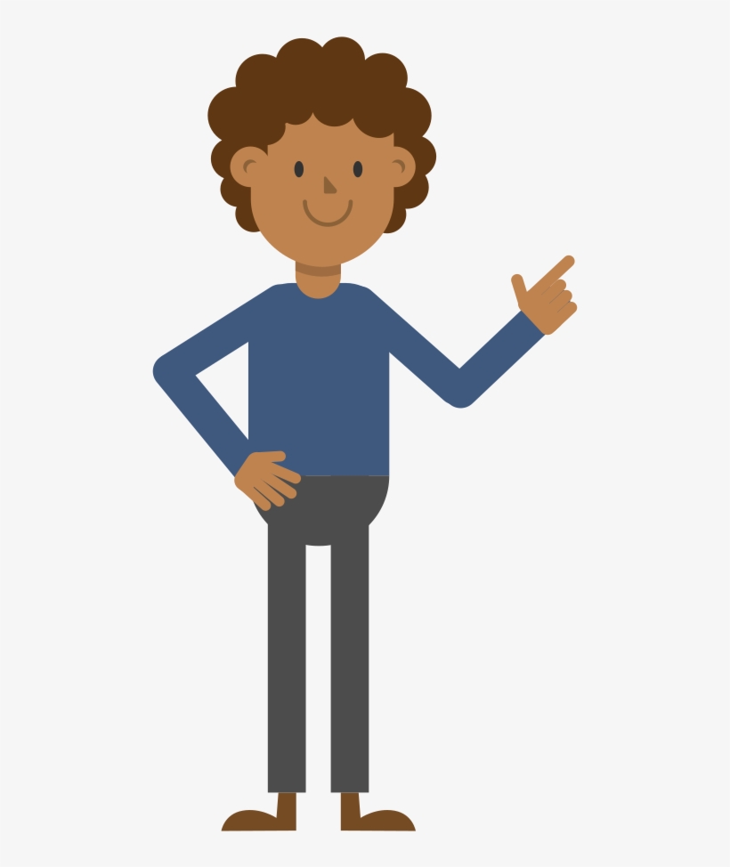 Person Pointing At Something Cartoon