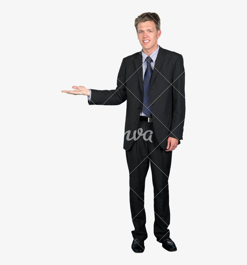 Mature Business Man Pointing - Canva - 413x800 PNG Download - PNGkit