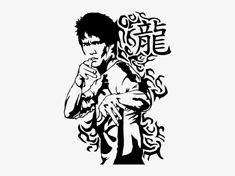 Download Transparent Bruce Lee Portrait Sticker - Drawing Bruce Lee ...