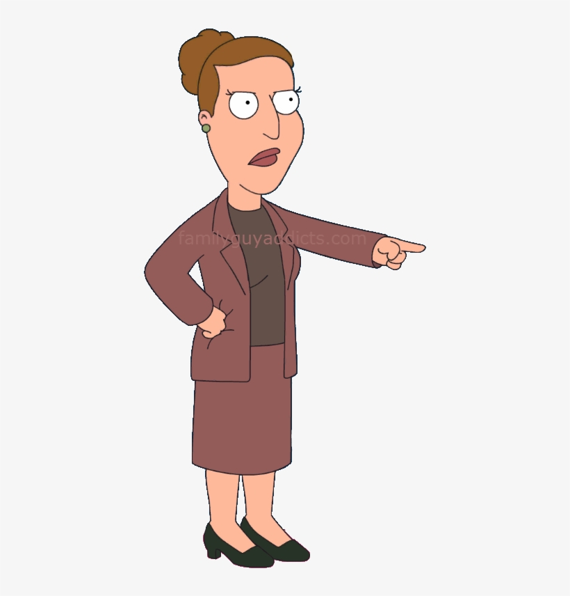 Angela-pointing - Angela Family Guy - 421x786 PNG Download - PNGkit
