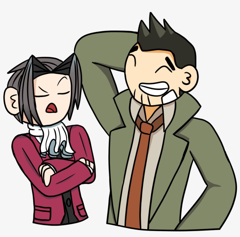 Ace Attorney Miles Edgeworth Detective Gumshoe Edgeworth - 1069x1008 ...