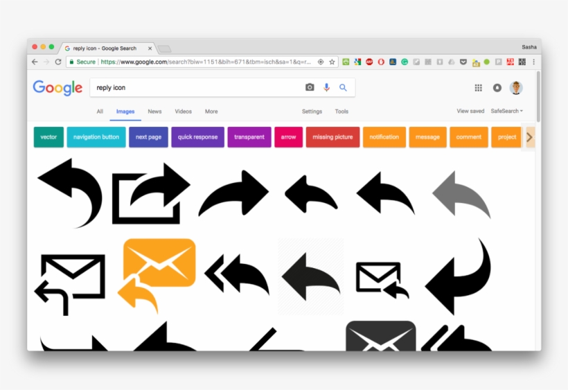 Reply Button Variants On Google Images - 1200x768 PNG Download - PNGkit