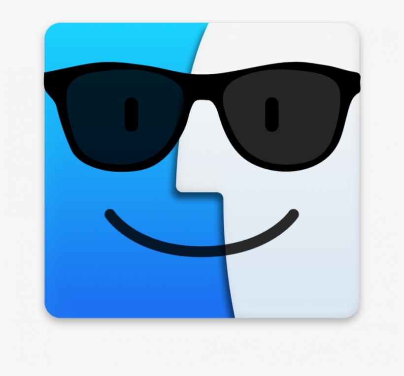 Finder Icon Wearing Sunglasses - 900x795 PNG Download - PNGkit