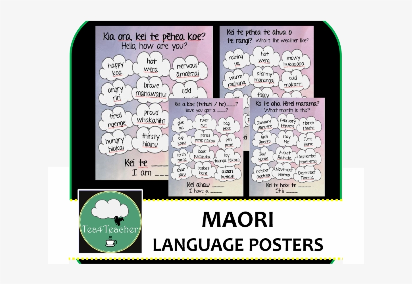 Maori Phrases And Vocabulary Posters - 646x484 PNG Download - PNGkit