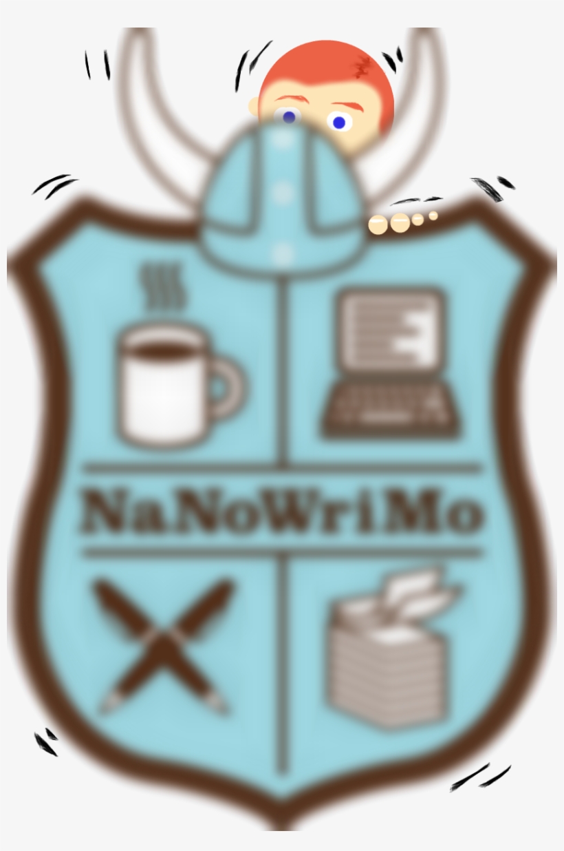 Nanowrimo Badge Nervous - 847x1236 PNG Download - PNGkit