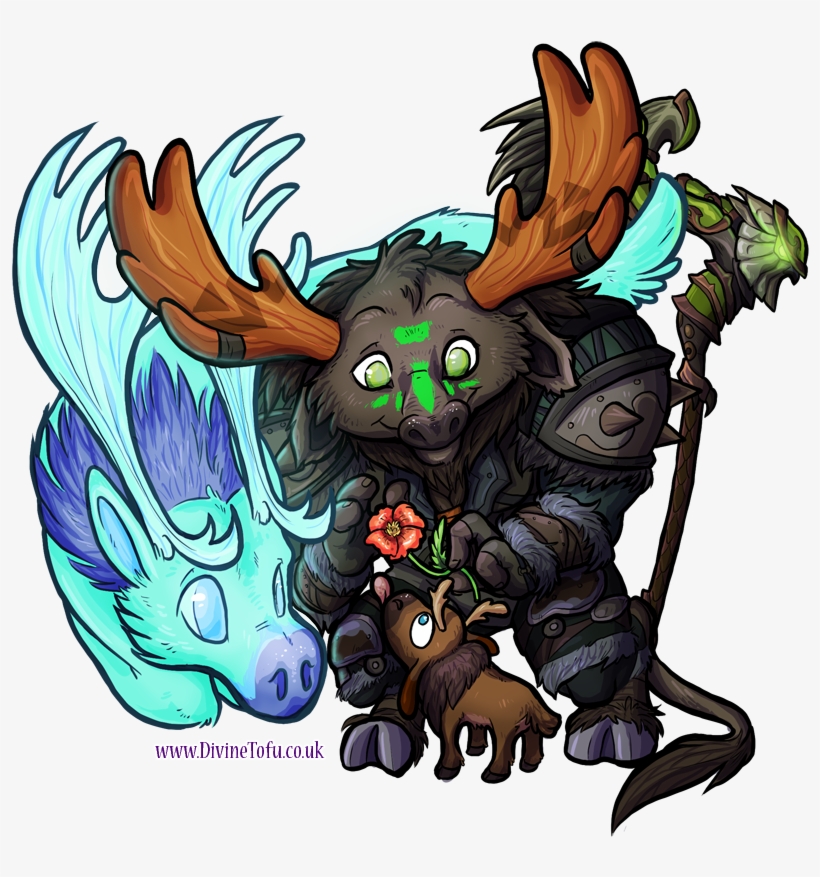Wow Chibi Highmountain Tauren Druid By Divinetofu - 821x806 PNG ...