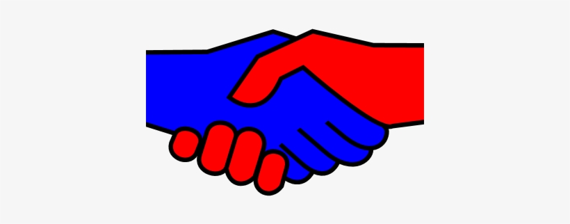 Philosophy Clipart Handshake - Blue Hand Shaking Red Hand - 400x400 PNG ...