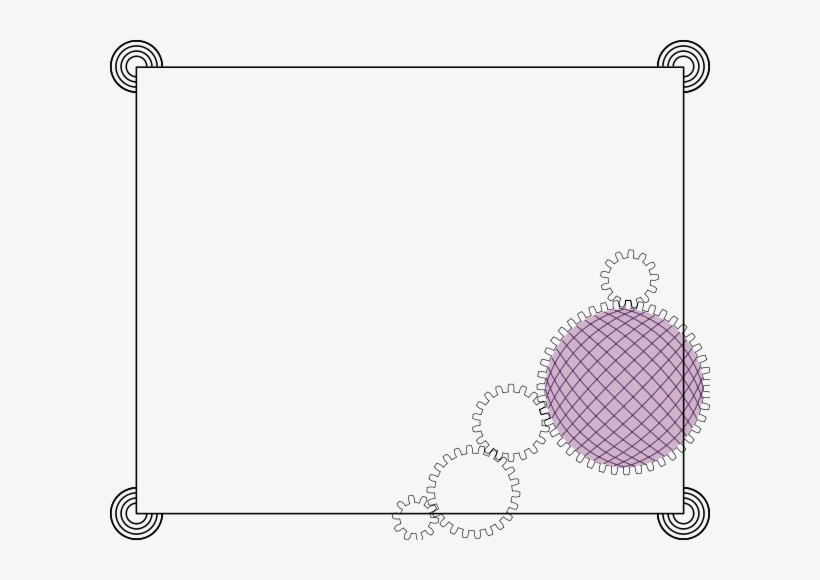 Border With Cogs Clipart Png - 600x500 PNG Download - PNGkit