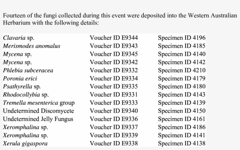 Permanent Vouchered Specimens From Locke Nature Reserve, - 850x489 PNG ...