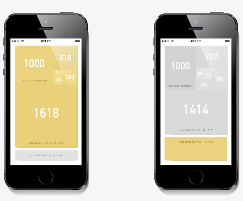 Calculation By The "golden Ratio " And "silver Ratio" - 1600x1128 PNG ...