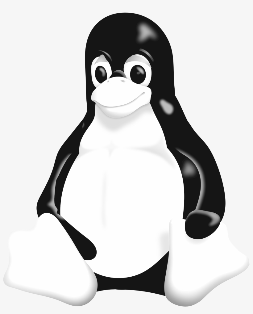 Linux Logo Black And White - 2400x2793 PNG Download - PNGkit