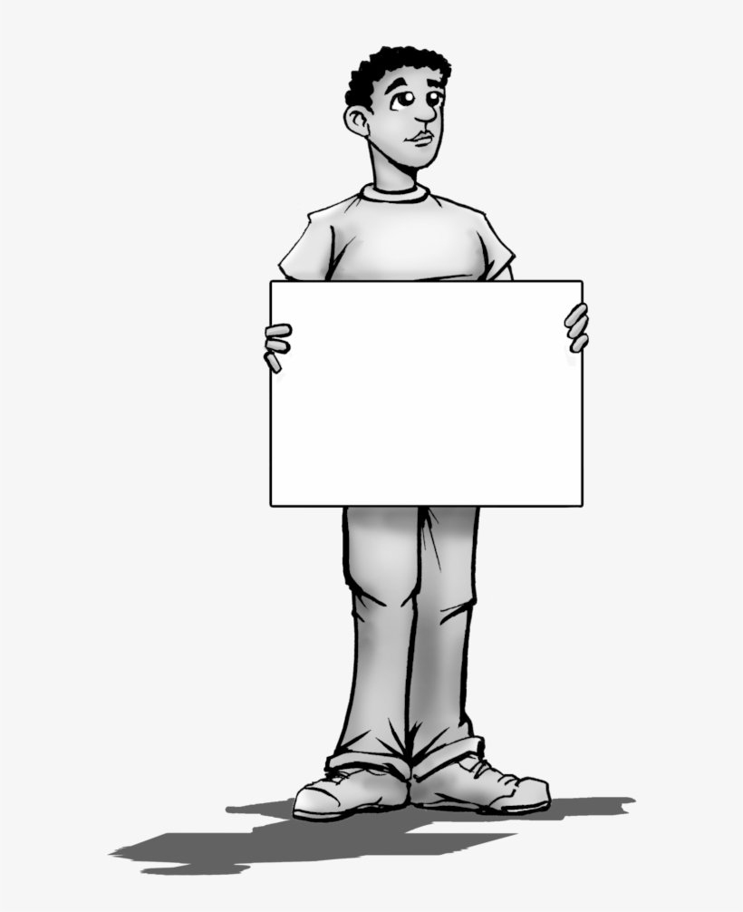 Man With Sign Png - 620x943 PNG Download - PNGkit