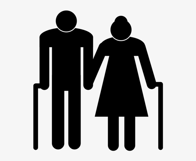 Grandparents Old Couple Elder - Old Age Symbol - 658x720 PNG Download ...
