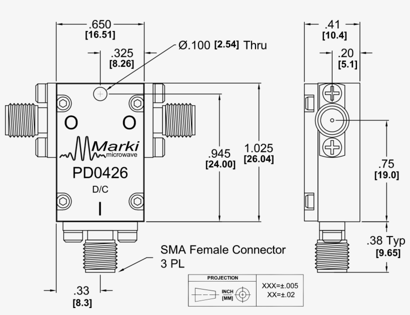 Pd-0426 Power Divider Package Diagram - Diagram - 1925x1389 PNG ...