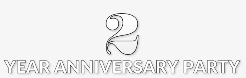 2 Year Anniversary - Calligraphy - 875x260 PNG Download - PNGkit