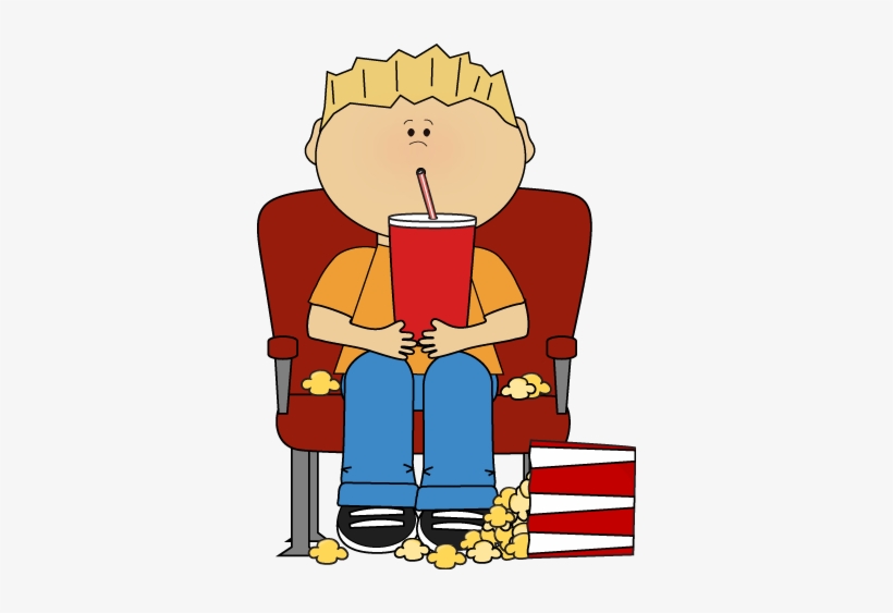 Popcorn Clipart Spill - Watching Movies Clipart - 348x483 PNG Download ...