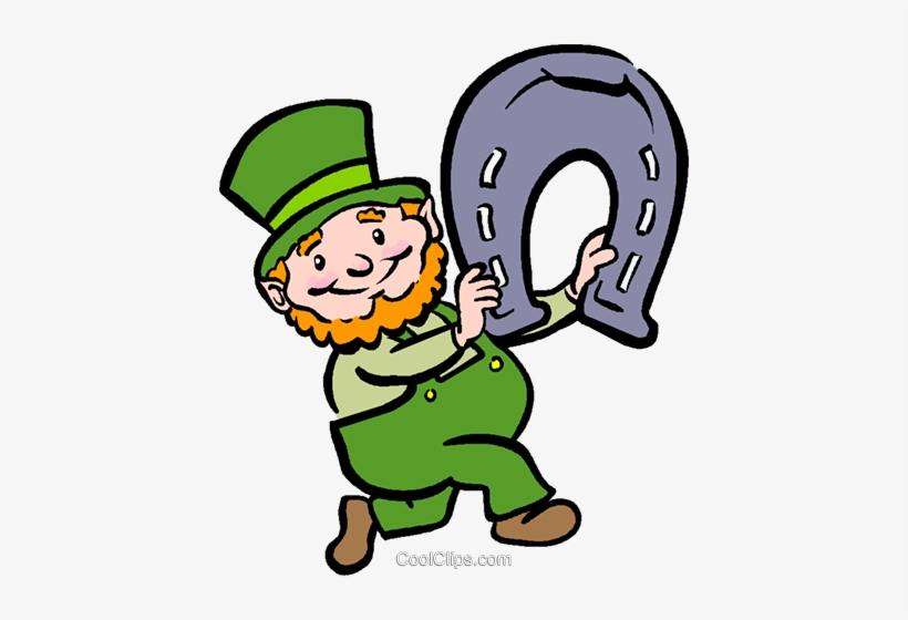 Leprechaun With A Horse Shoe Royalty Free Vector Clip - Leprechaun With ...