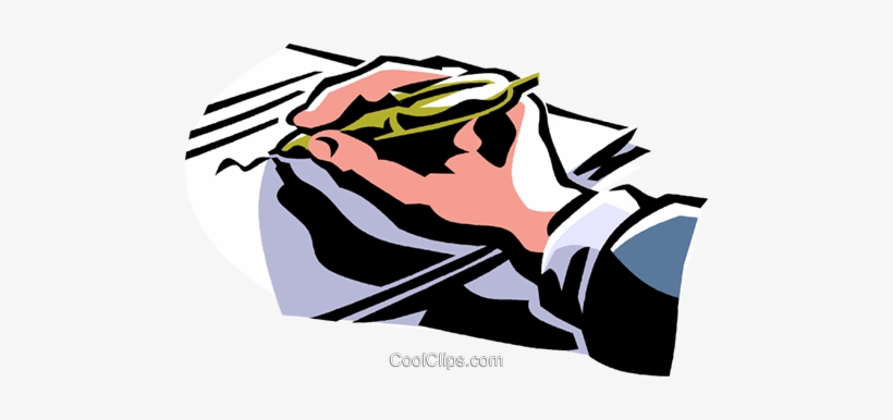Person Signing A Paper With A Pen Royalty Free Vector - Signing Papers ...