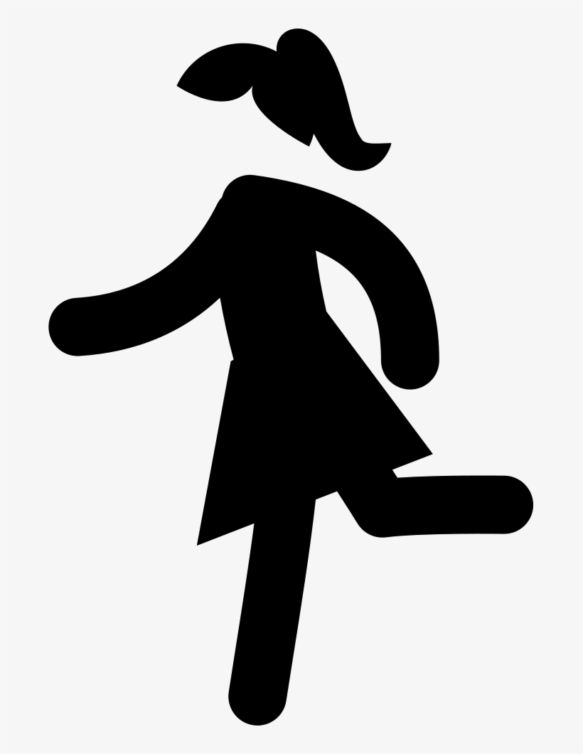 Girl Running - - Running Girl Icon Png - 683x980 PNG Download - PNGkit