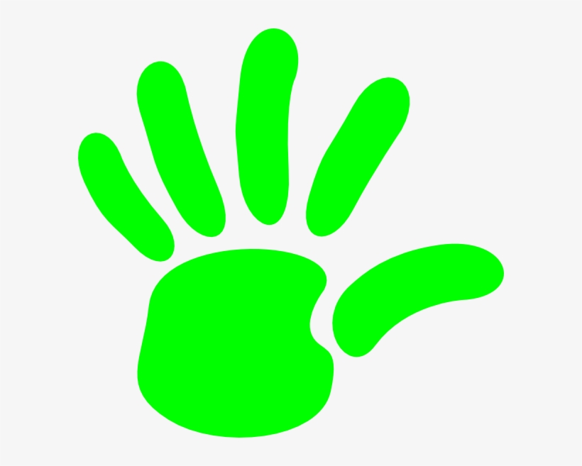 How To Set Use Green Hand Print Clipart - 600x577 PNG Download - PNGkit