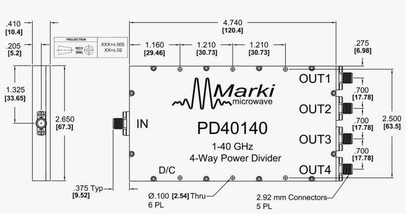 Pd4-0140 Power Divider Package Diagram - Diagram - 2361x1132 PNG ...