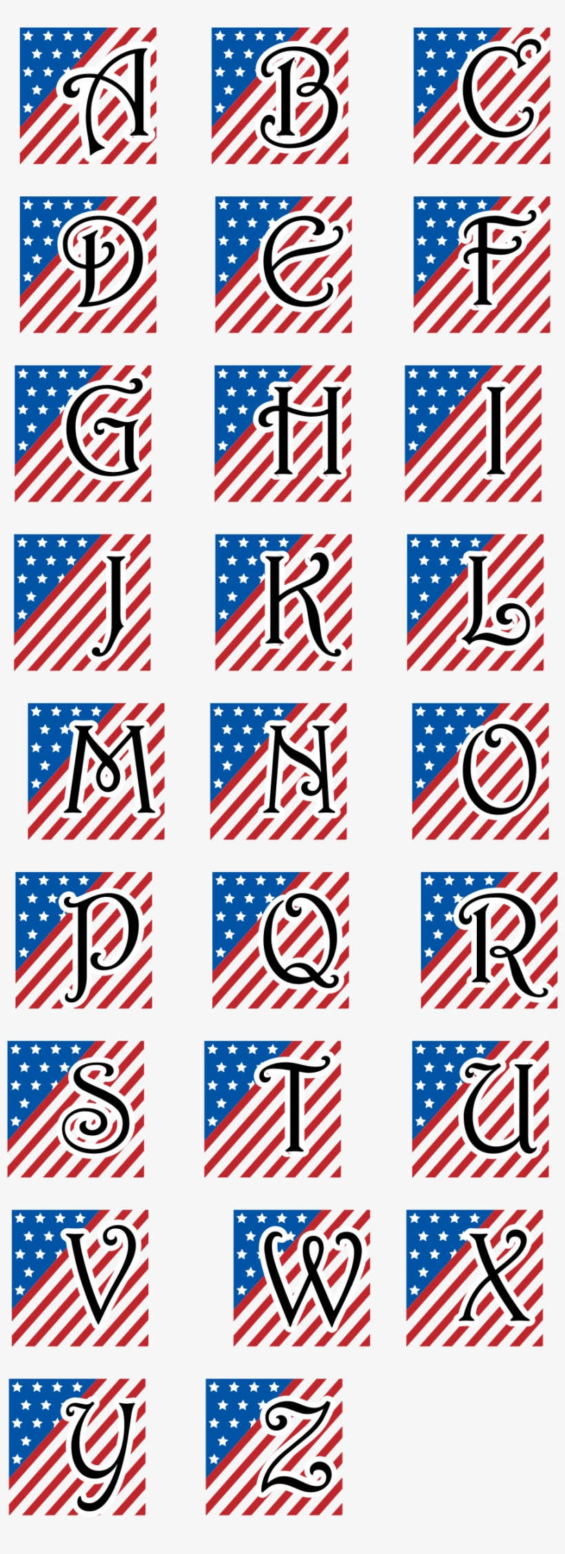 This Free Icons Png Design Of Patriotic Alphabet Using - 888x2400 PNG ...
