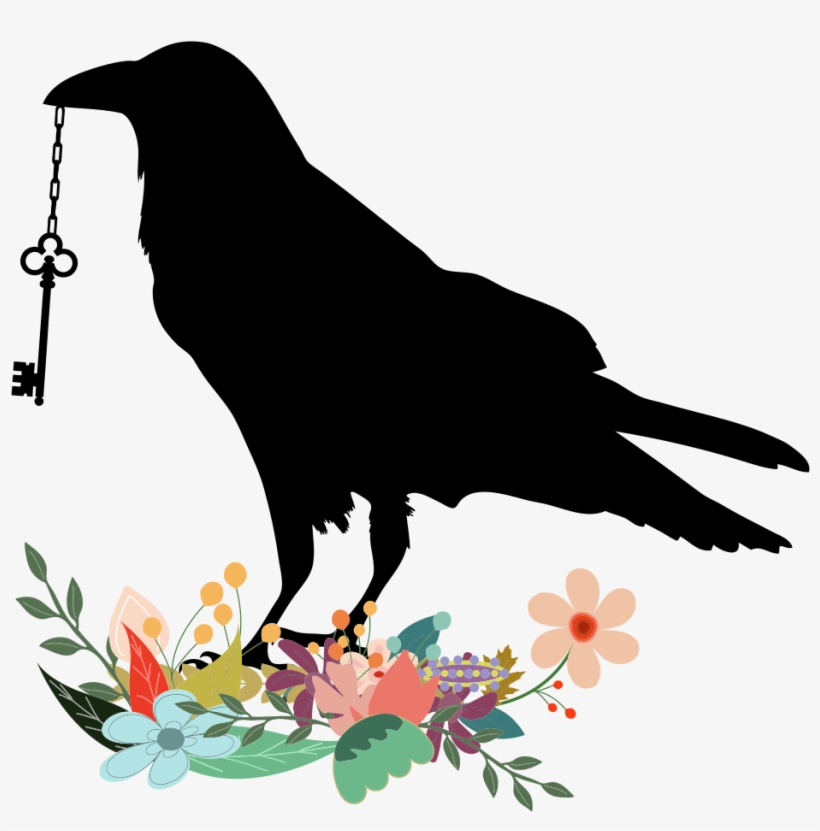 Raven With Key - 1000x966 PNG Download - PNGkit