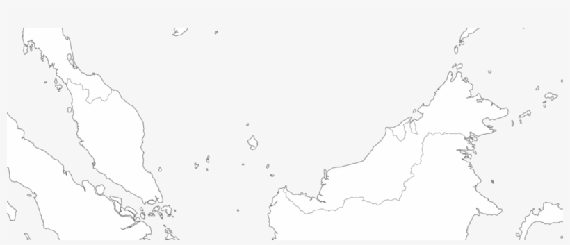 Large Malaysia Blank Map With Borders And Coasts Outlines - Malaysian ...