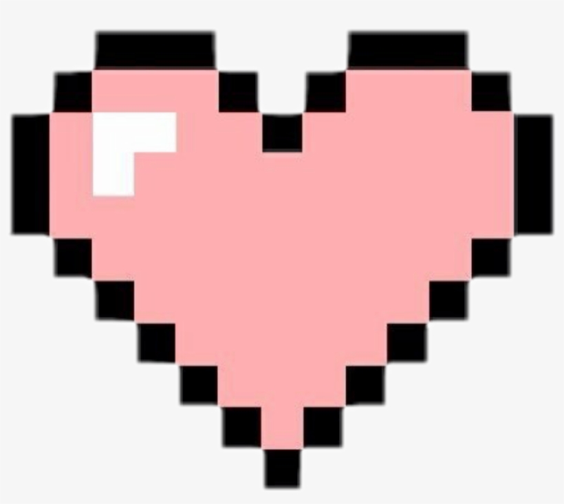 Corazon Pink Cute Cool Grunge Pink - Pink 8 Bit Heart - 853x721 PNG ...