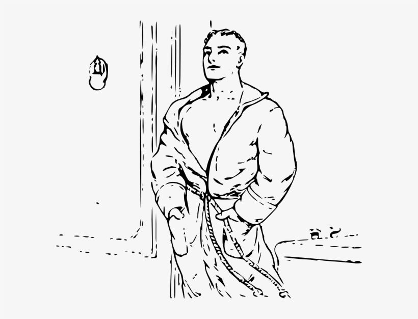 Original Png Clip Art File Outline Man In Robe Svg - 600x546 PNG ...