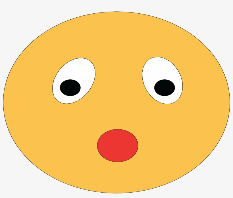 Emoji Screaming, 100 Cm - Circle - 3000x1373 PNG Download - PNGkit