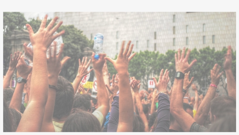 Download Transparent Hands-raised - Crowd - PNGkit