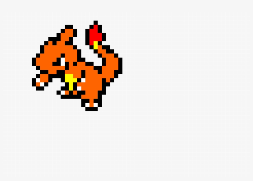 Charmander Pixel Art Grid Minecraft