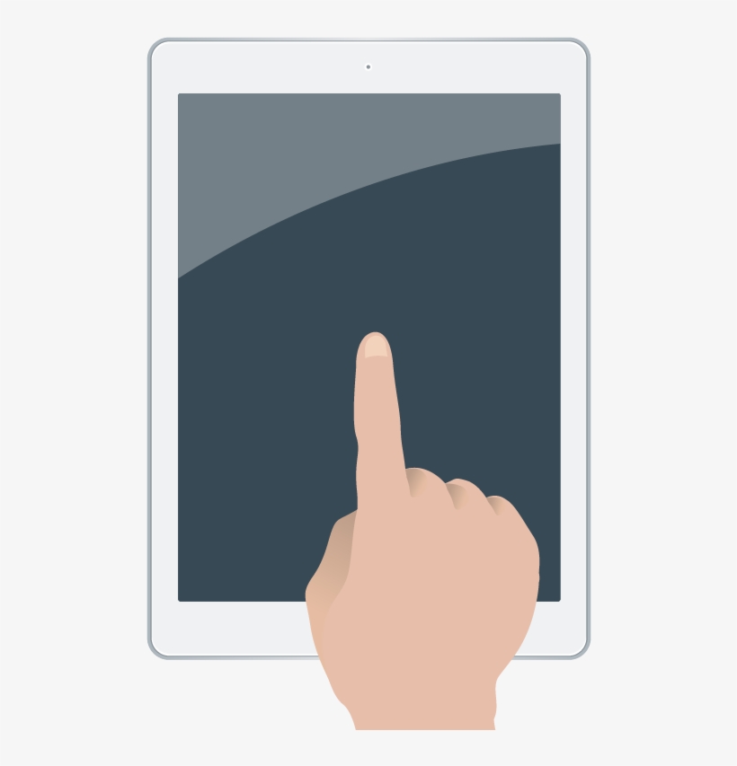 A Close Up Of A Hand Tapping On A Touchscreen - Sign - 1100x800 PNG ...