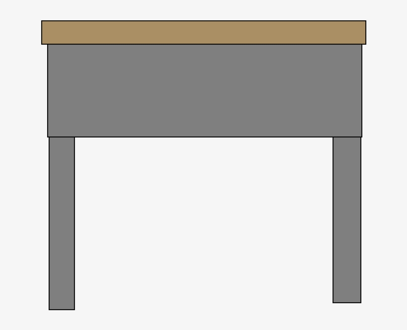 School Desk Sideways Remake - Table - 703x628 PNG Download - PNGkit